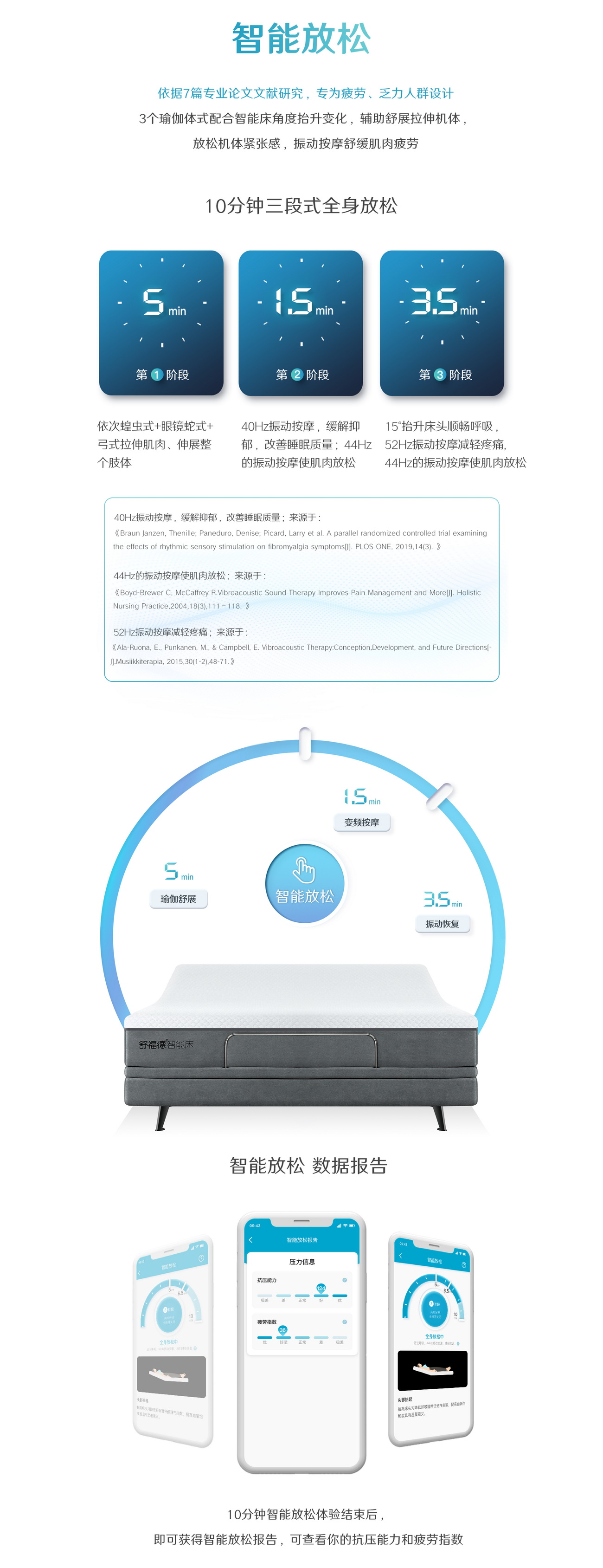 一键入眠+智能放松+腹部舒缓